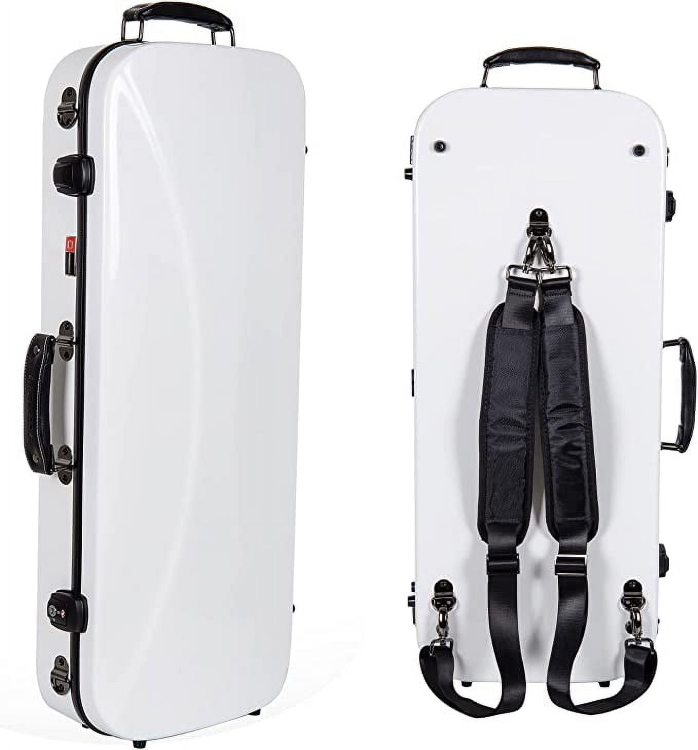 Crossrock Fiberglass Double Case for Two Full-Size Violins with TSA ...