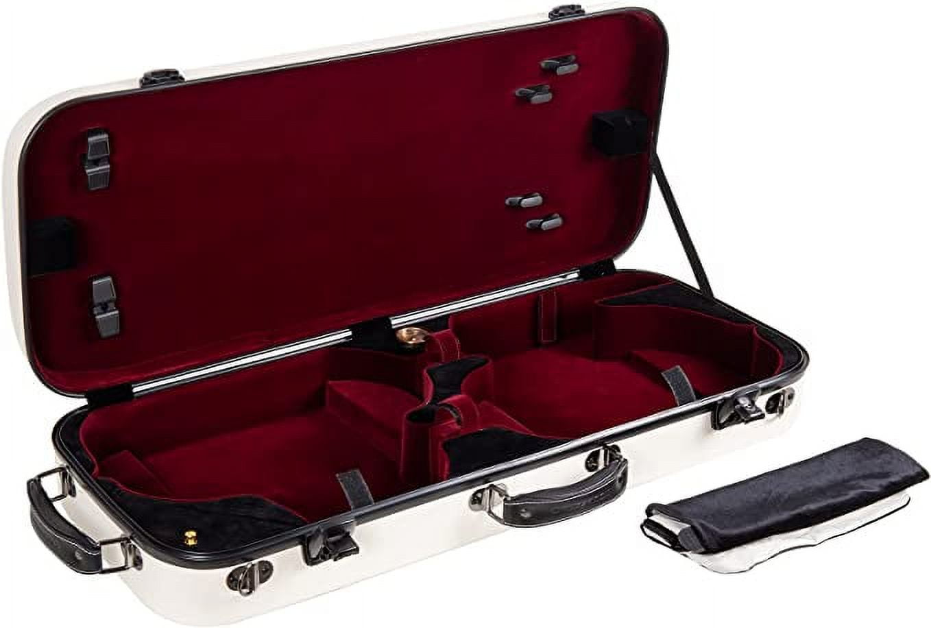 Crossrock Fiberglass Double Violin Case - Two 4/4 Violin, Backpack ...