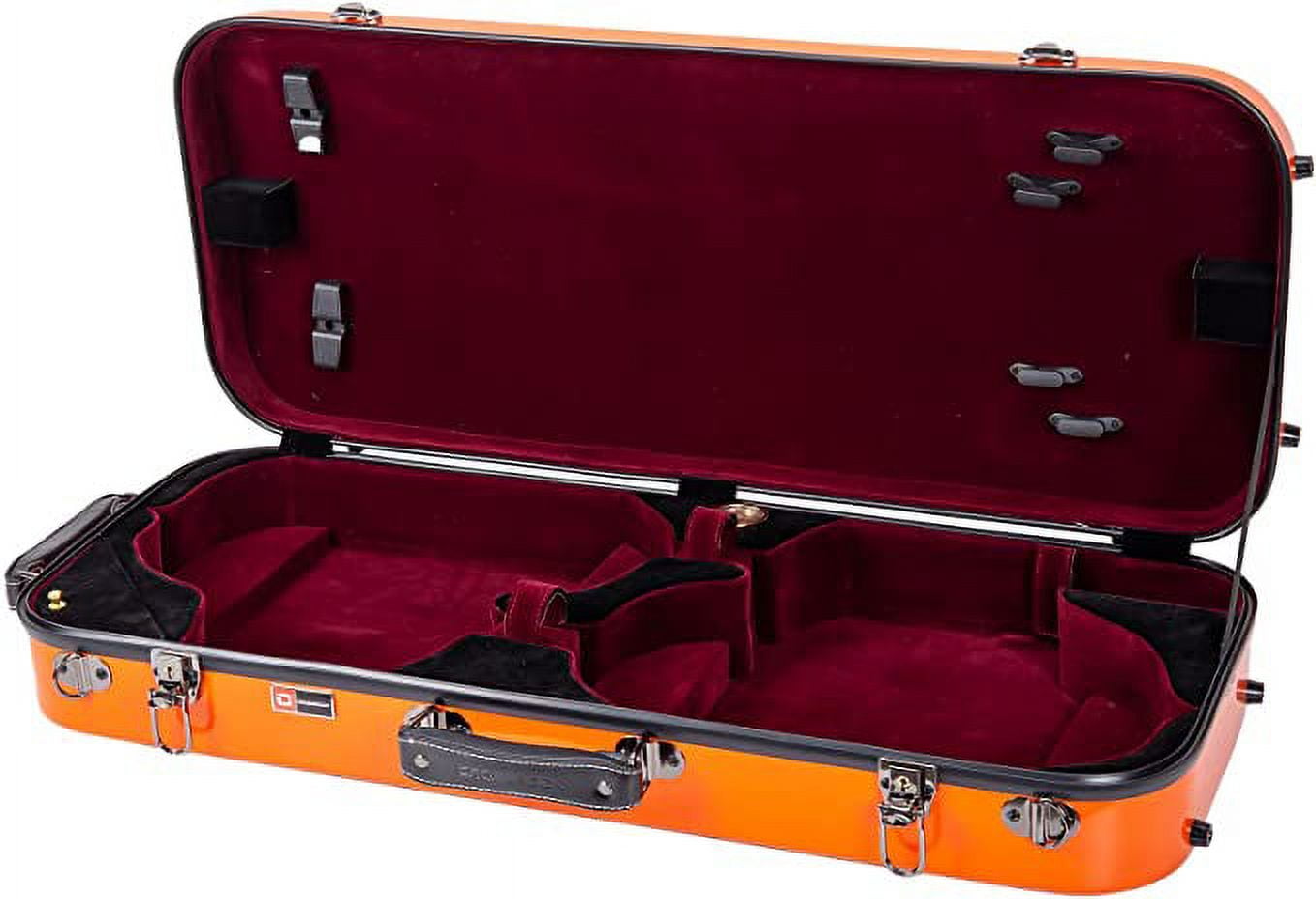 Crossrock Fiberglass Double Violin Case - Two 4/4 Violin, Backpack ...