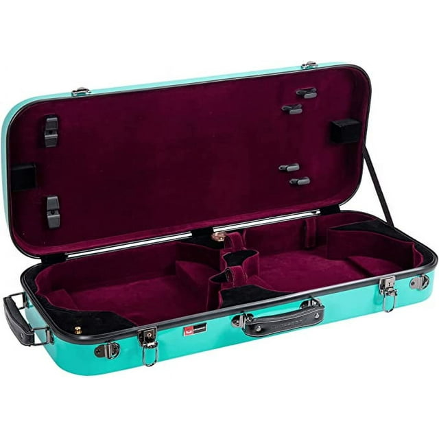Crossrock Fiberglass Double Violin Case - Two 4/4 Violin, Backpack ...