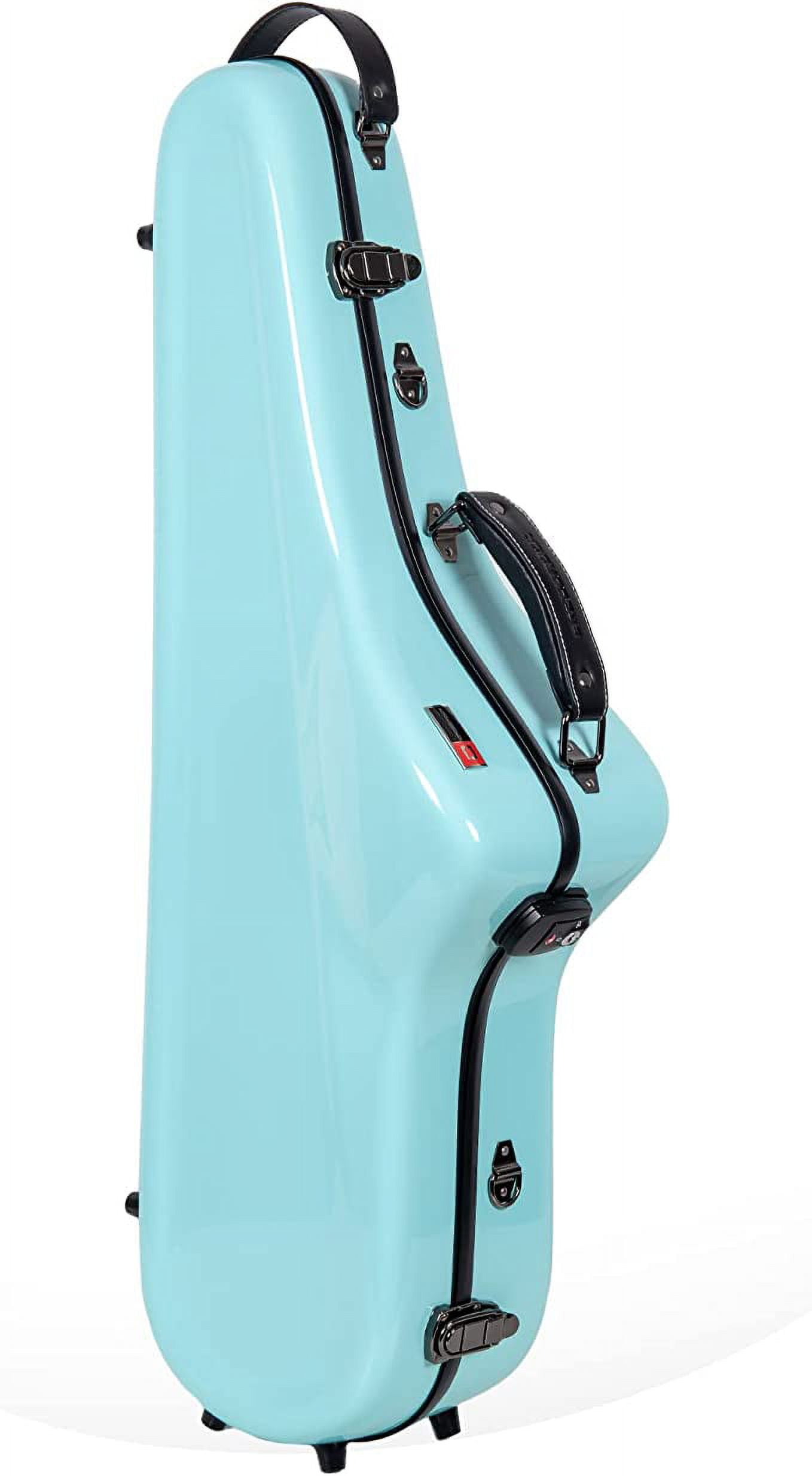 Crossrock Fiberglass Tenor Saxophone Case-Includes Accessory Pocket ...