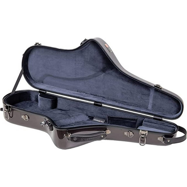 Crossrock Fiberglass Tenor Saxophone Case-Includes Accessory Pocket ...