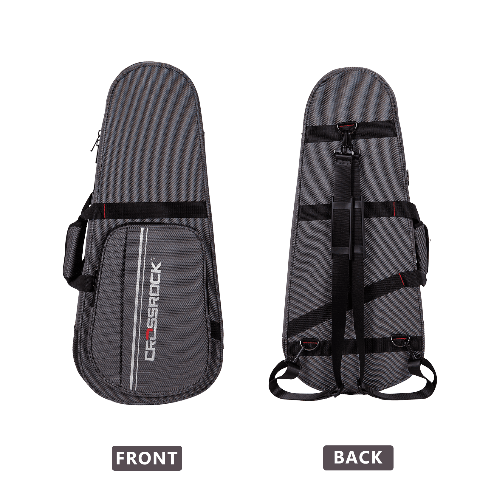 Crossrock Mandolin Foam Case for A & F Style | Lightweight Gray Gig Bag ...