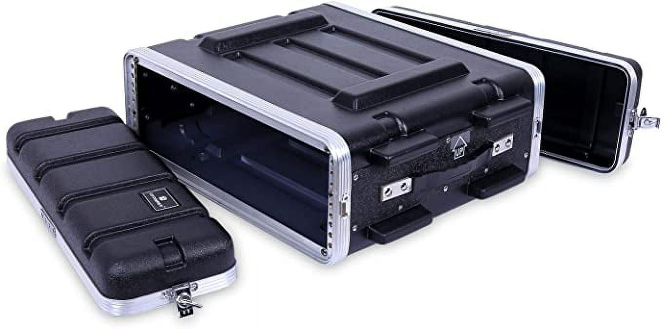 Crossrock Stackable 3U Rack Case, Standard 19.25” Depth, Polyethylene ...