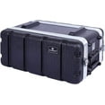 Crossrock Stackable 4U Rack Case, Shallow 14.25” Depth, Polyethylene ...