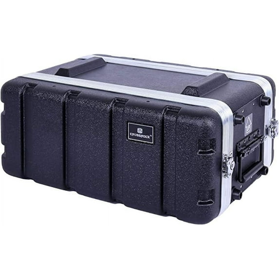 Crossrock Stackable 4U Rack Case, Shallow 14.25” Depth, Polyethylene ...