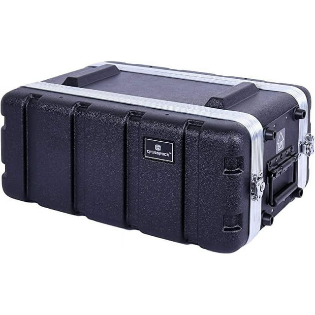 Crossrock Stackable 4U Rack Case, Shallow 14.25” Depth, Polyethylene ...