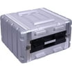 Crossrock Stackable 4U Rack Case, Shallow 14.25” Depth, Polyethylene ...