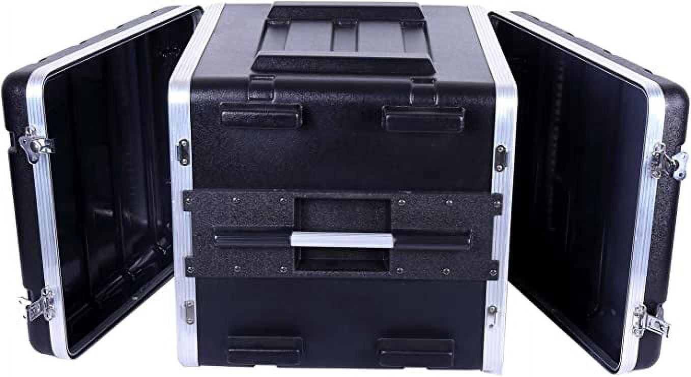 Crossrock Stackable 8U Rack Case, Standard 19.25” Depth, Polyethylene ...