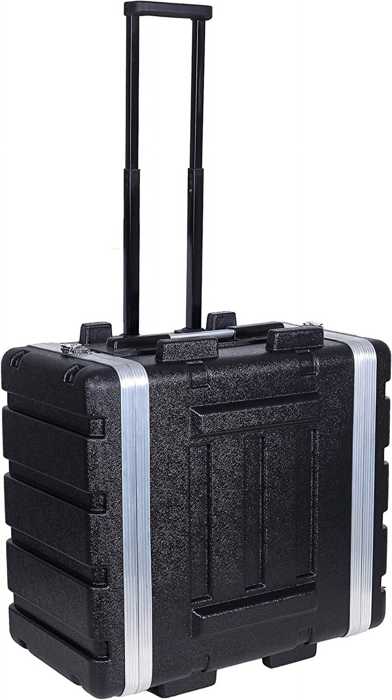 Crossrock Stackable Rack Case with Wheels fits 5U-Standard, 19.25 ...