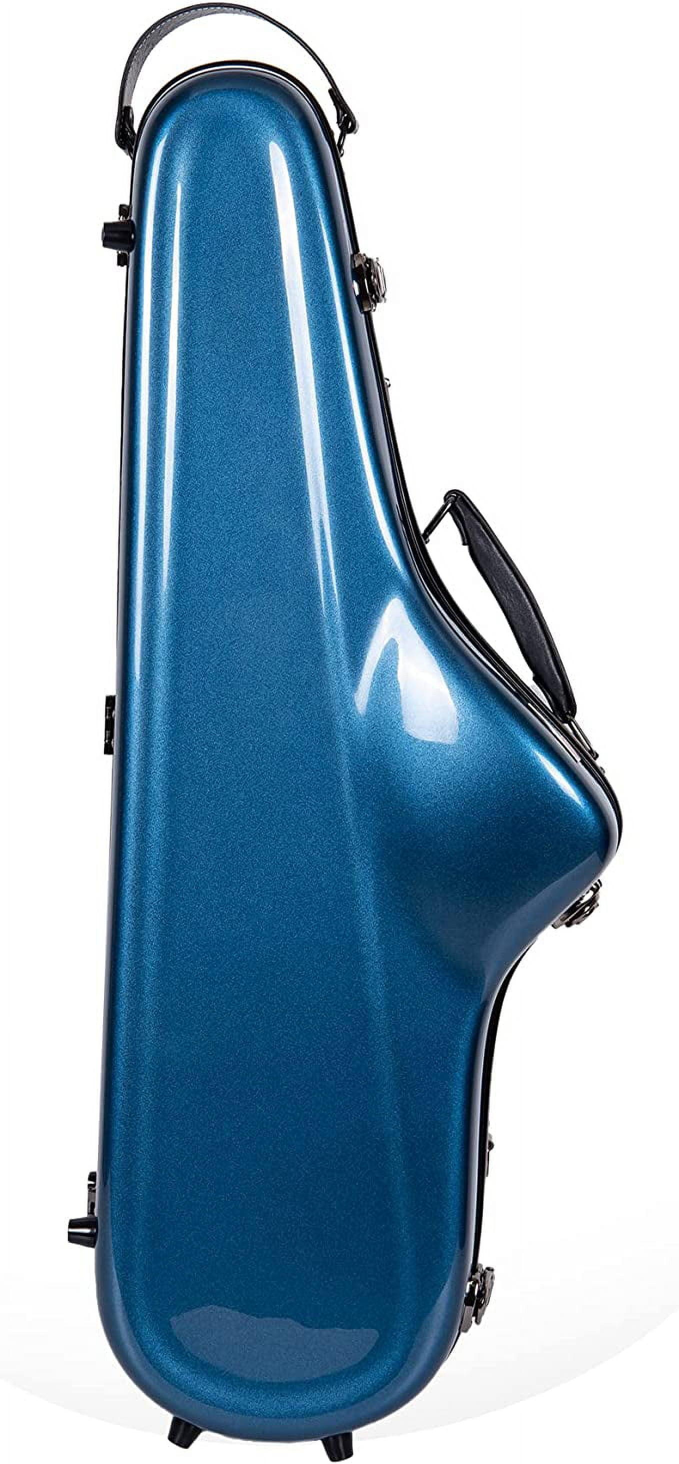 Crossrock Tenor Saxophone Fiberglass Case with Backpack Straps, Deluxe ...