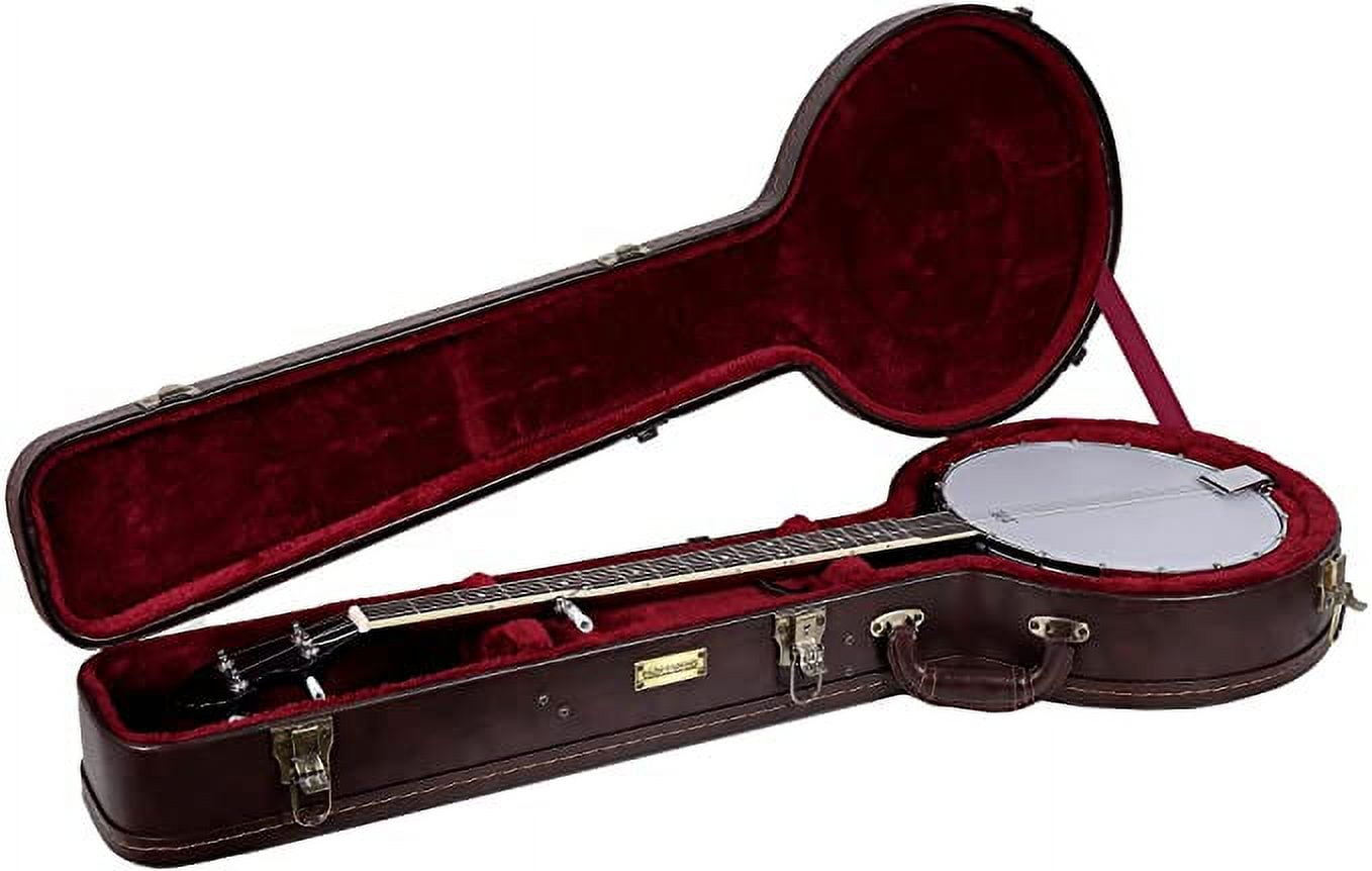 Crossrock Wood Case for 12.5'' Openback Banjos-Brown Leather - Walmart.com