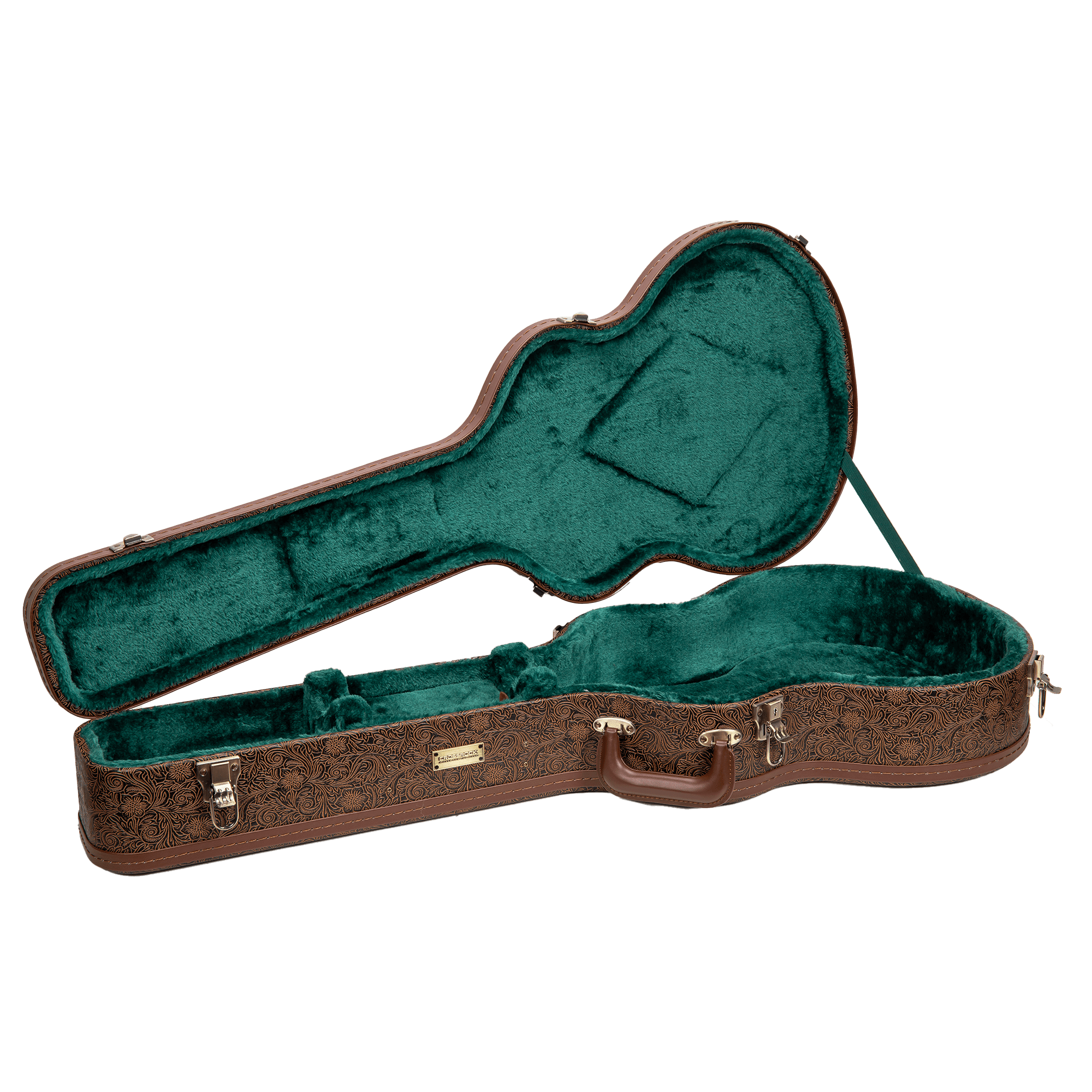 Crossrock Wooden Guitar Case -Fits OM/000-14 Fret Acoustic Guitars ...