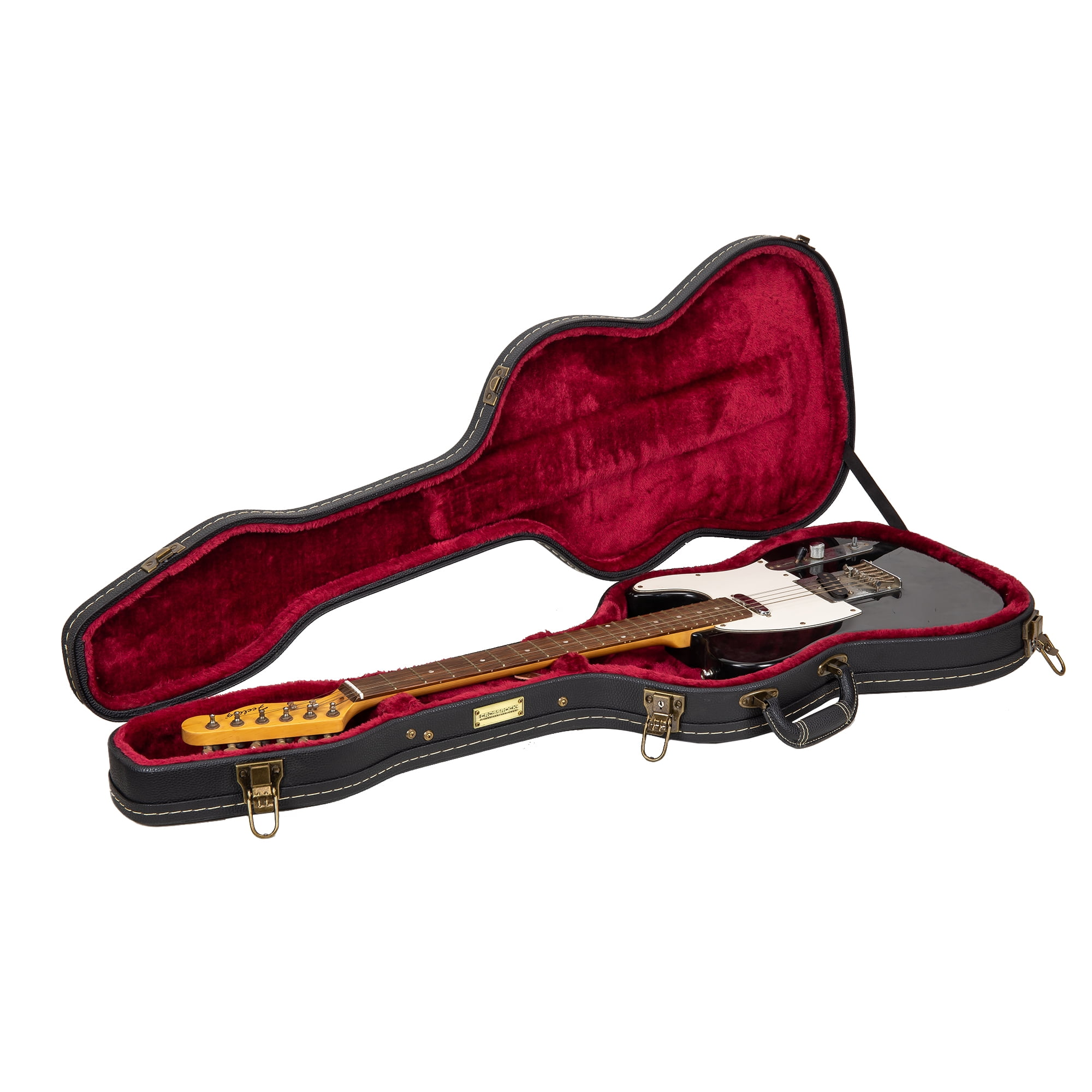Crossrock Wooden Guitar Case -Fits Telecaster and Stratocaster Styles ...