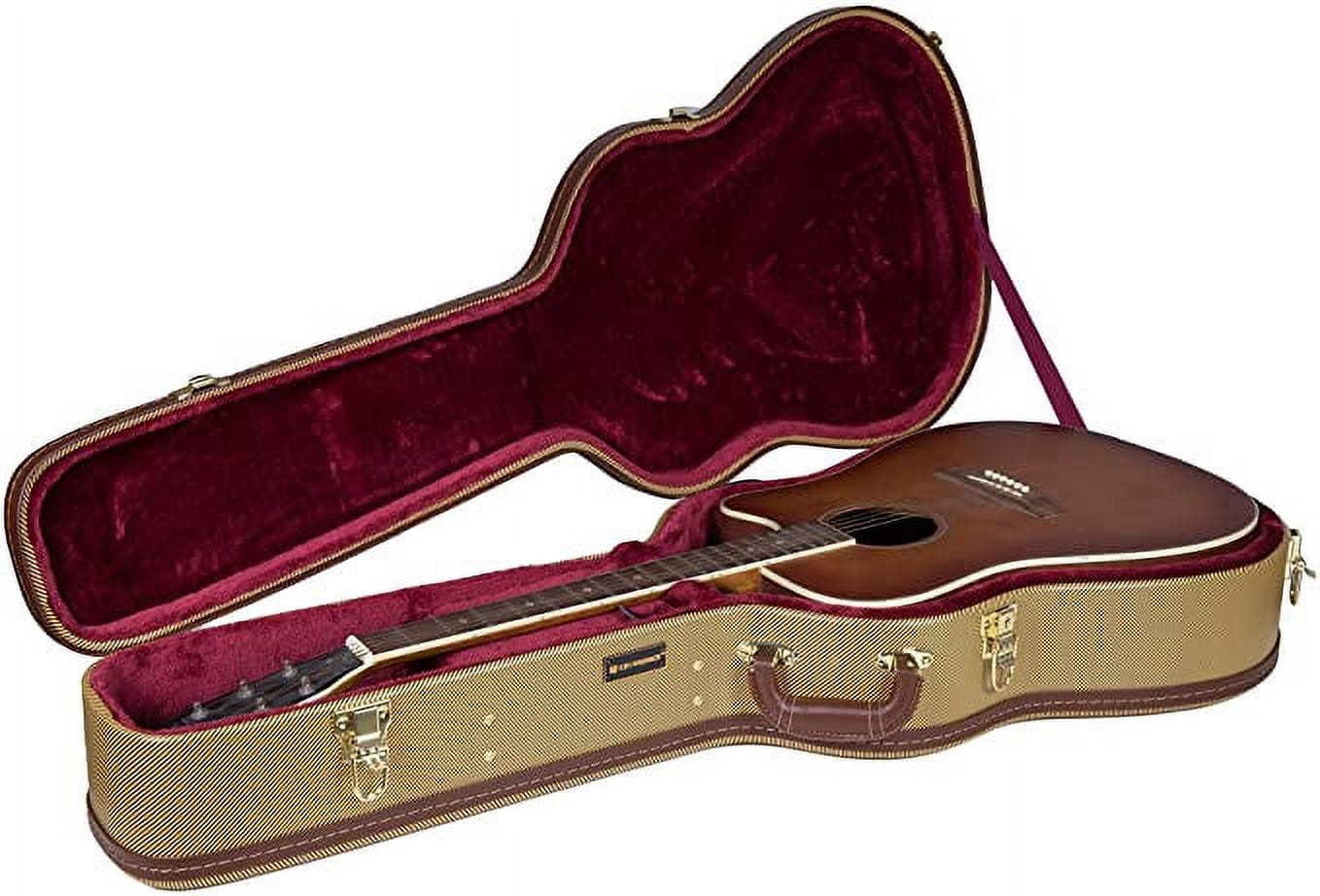 Crossrock Soft Padded Wooden Hard Case for 12 Strings Acoustic ...