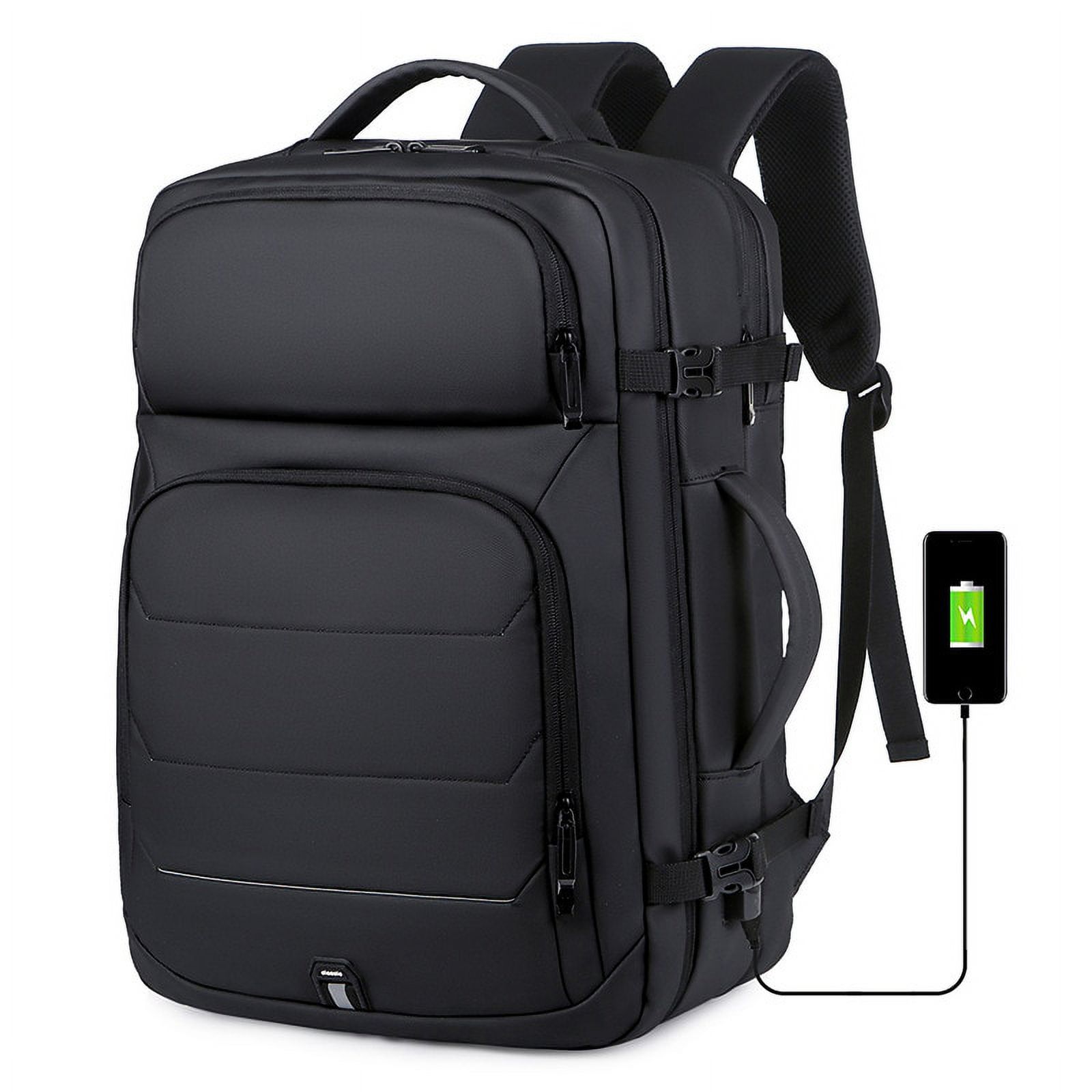 Crossten 40l large capacity expandable backpacks usb charging 17 inch ...