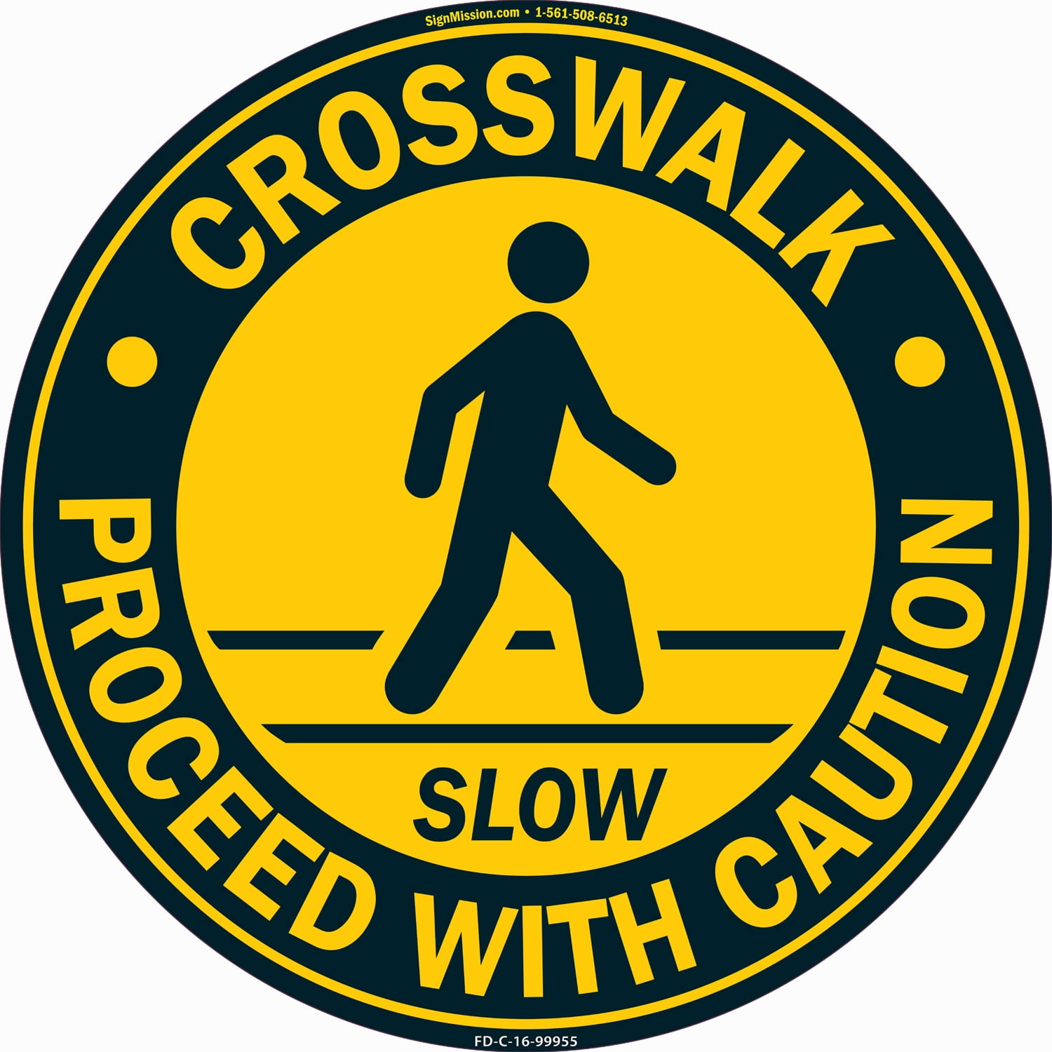 Crosswalk Non-Slip Floor Marker | 12 Pack of 16" Circle Vinyl Decal ...