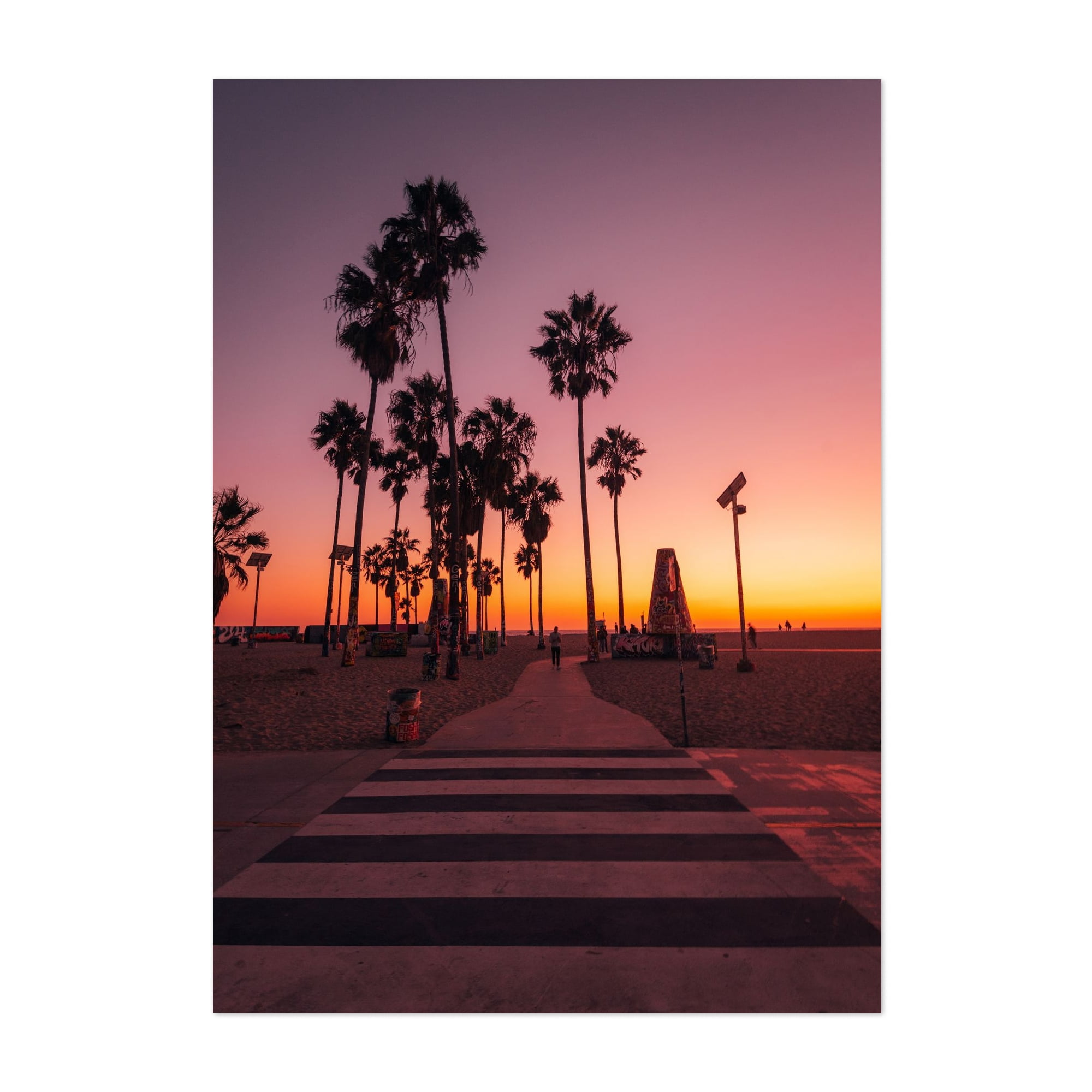 Crosswalk Sunset - Los Angeles California Photography Unframed Wall Art ...