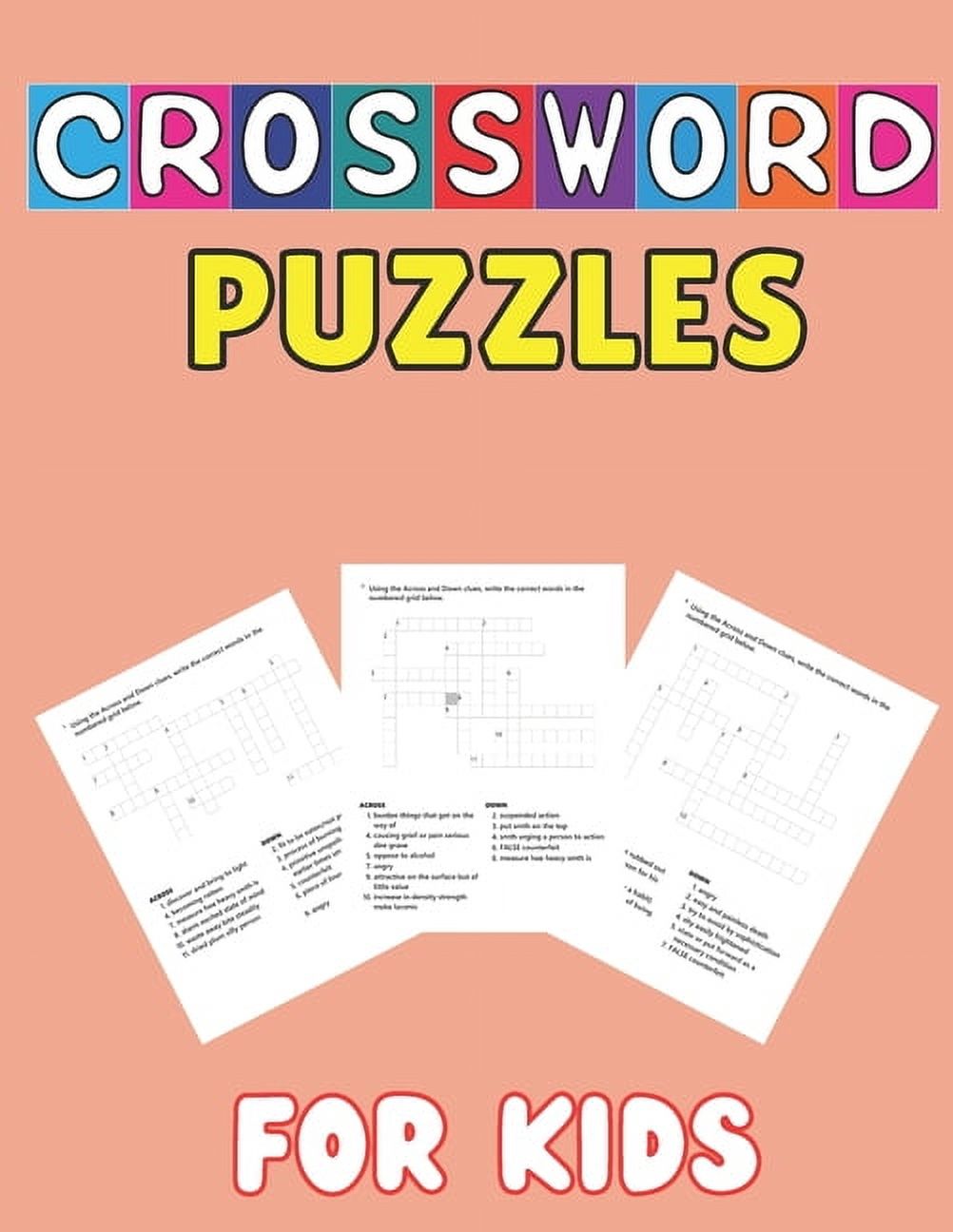 Crossword puzzles for kids: puzzle book with fun and learn for clever ...