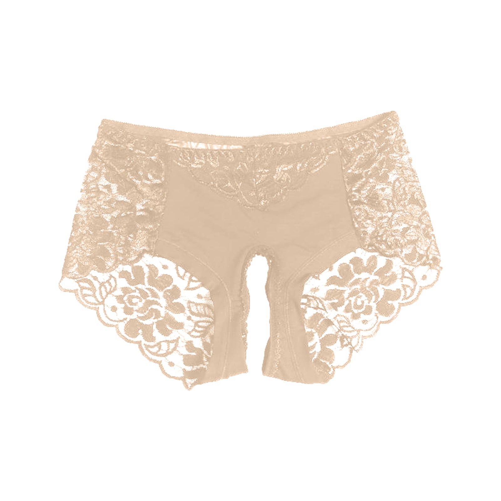 Crotchless Thong for Women Beige Cute Underwear Women's Sexy Lingerie ...