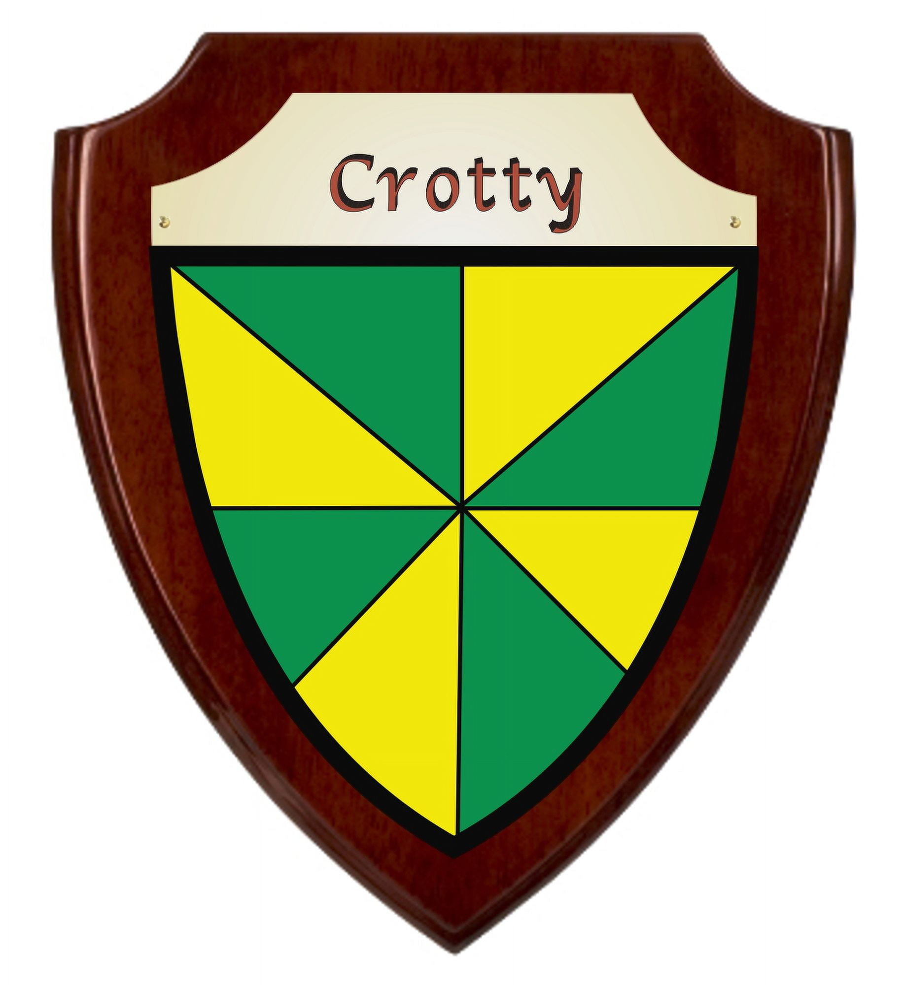Crotty Irish Coat of Arms Shield Plaque - Rosewood Finish - Walmart.com