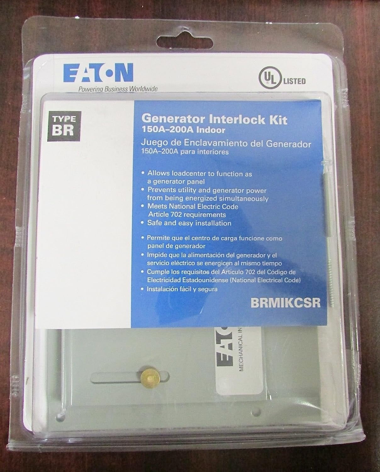 Eaton BRMIKCSR Single Mechanical Interlock Kit For Type BR Loadcenters ...