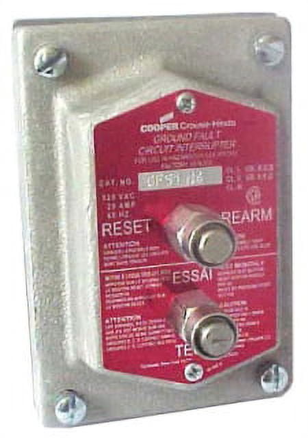 Crouse-Hinds GFS1, Explosionproof Ground Fault Circuit Interrupter, 20A ...