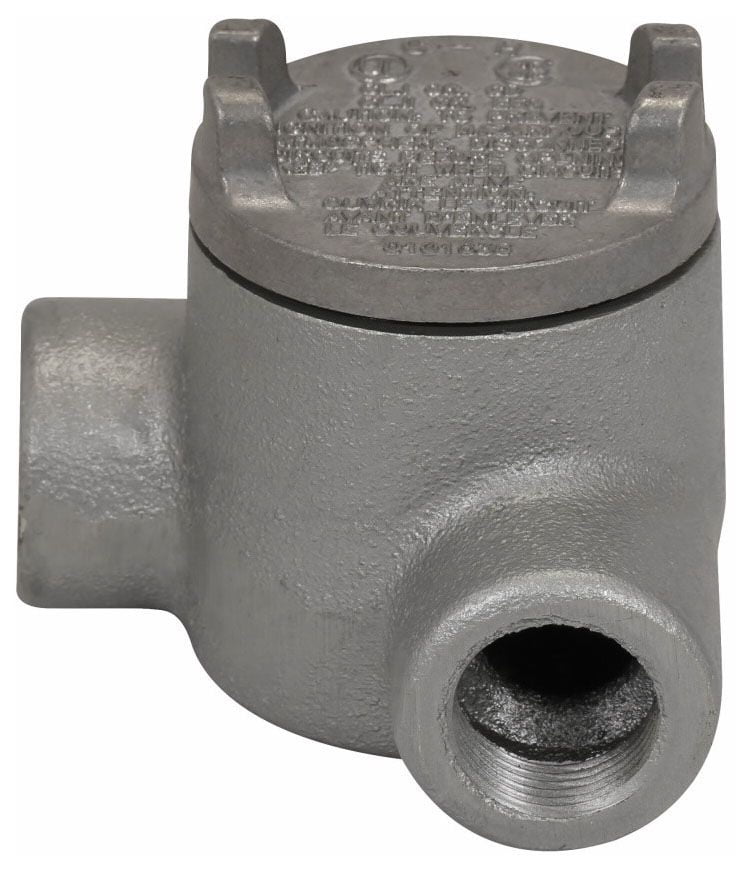 Crouse-Hinds GUAN24, (2) 3/4"" Hub, Iron, Explosionproof Conduit Outlet ...