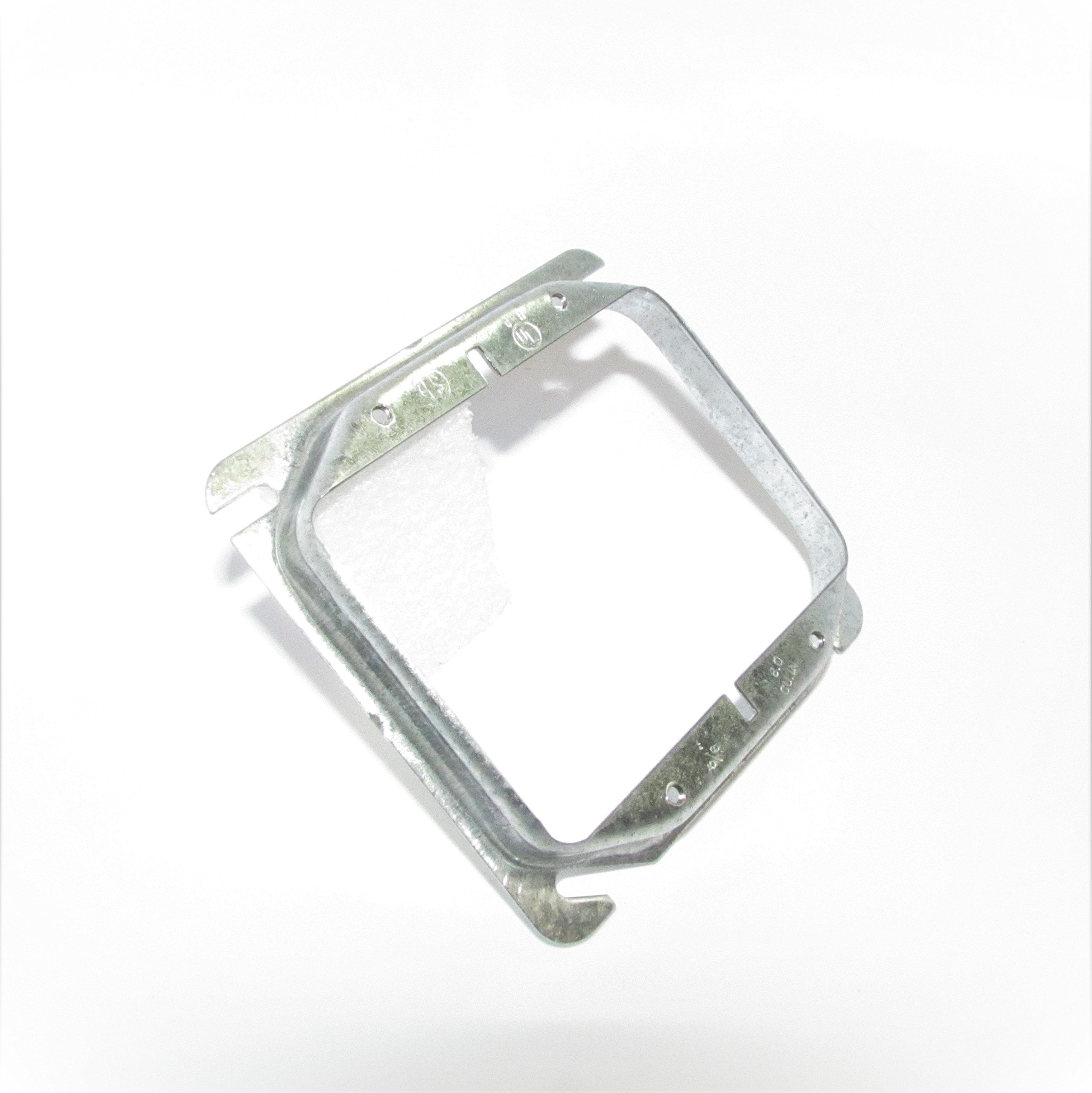 Crouse-Hinds TP499, 4"" Sq, 5/8"" Raised, (2) Device, Electrical Box Mud Ring, 1pc - Walmart.com