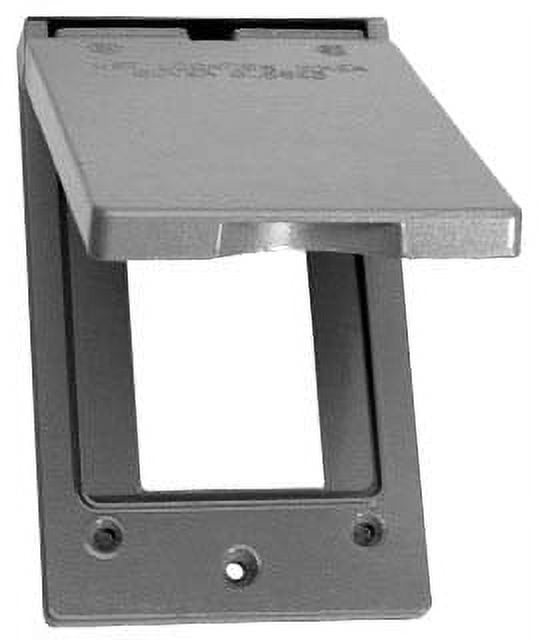 Crouse-Hinds TP7240, Weatherproof Outlet Box Cover, 1 G Wp Vert Gray, 1 ...