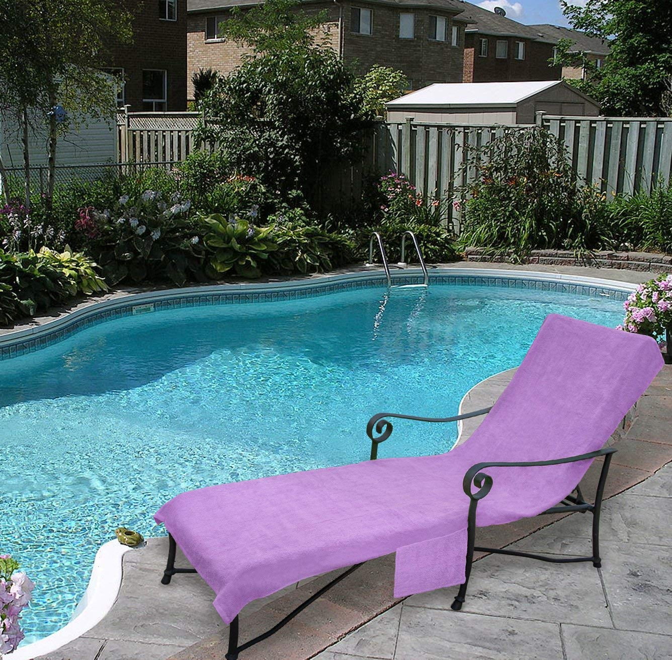 Crover Pool Side Chaise Lounge Cover, Cotton, 2.2lb, 30" x 81", 10 ...