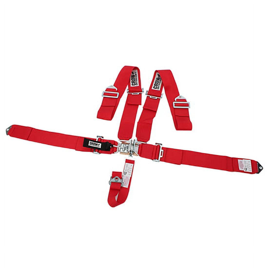 Crow 11002 Bolt-In 5-Point Racing Harness, Pull Down, Red - Walmart.com