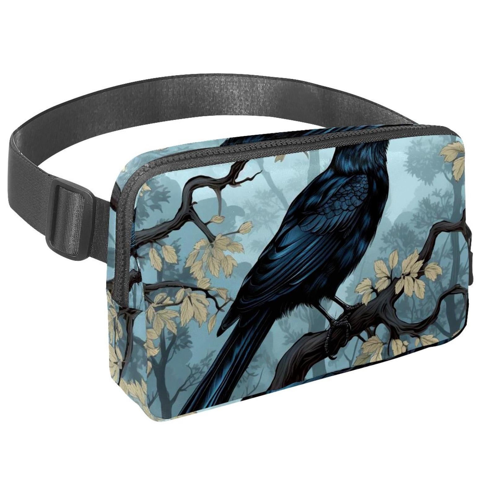 Crow Adjustable Lightweight Crossbody Bag with Extension Strap - Unisex ...