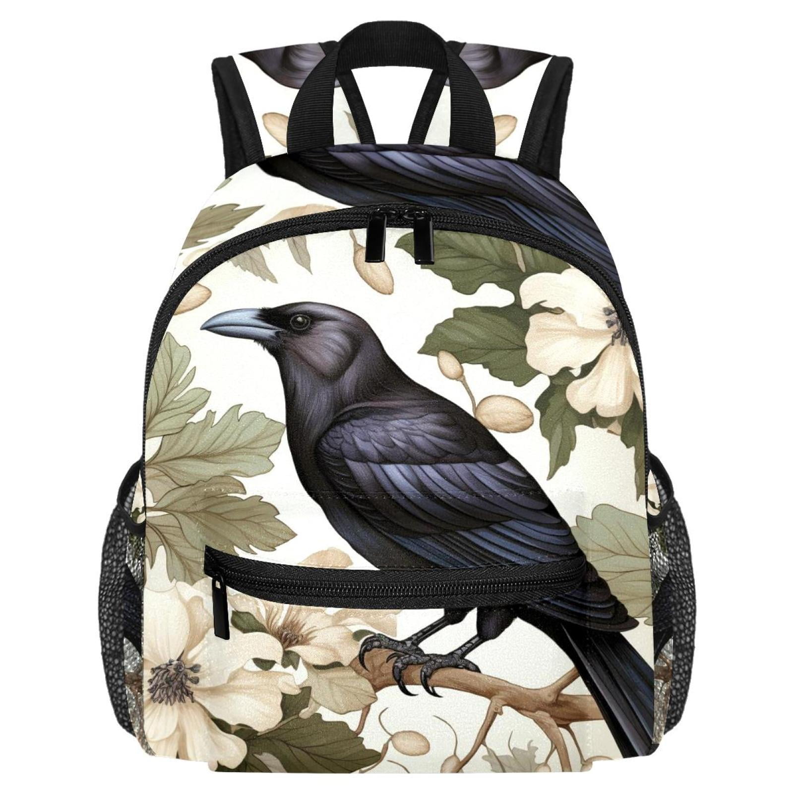 Crow Adjustable Shoulder Strap Backpack - Large Capacity, Printed ...