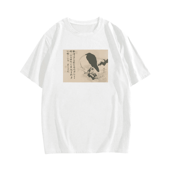 Crow Art Japanese Style Cotton casual T-shirt - Walmart.com
