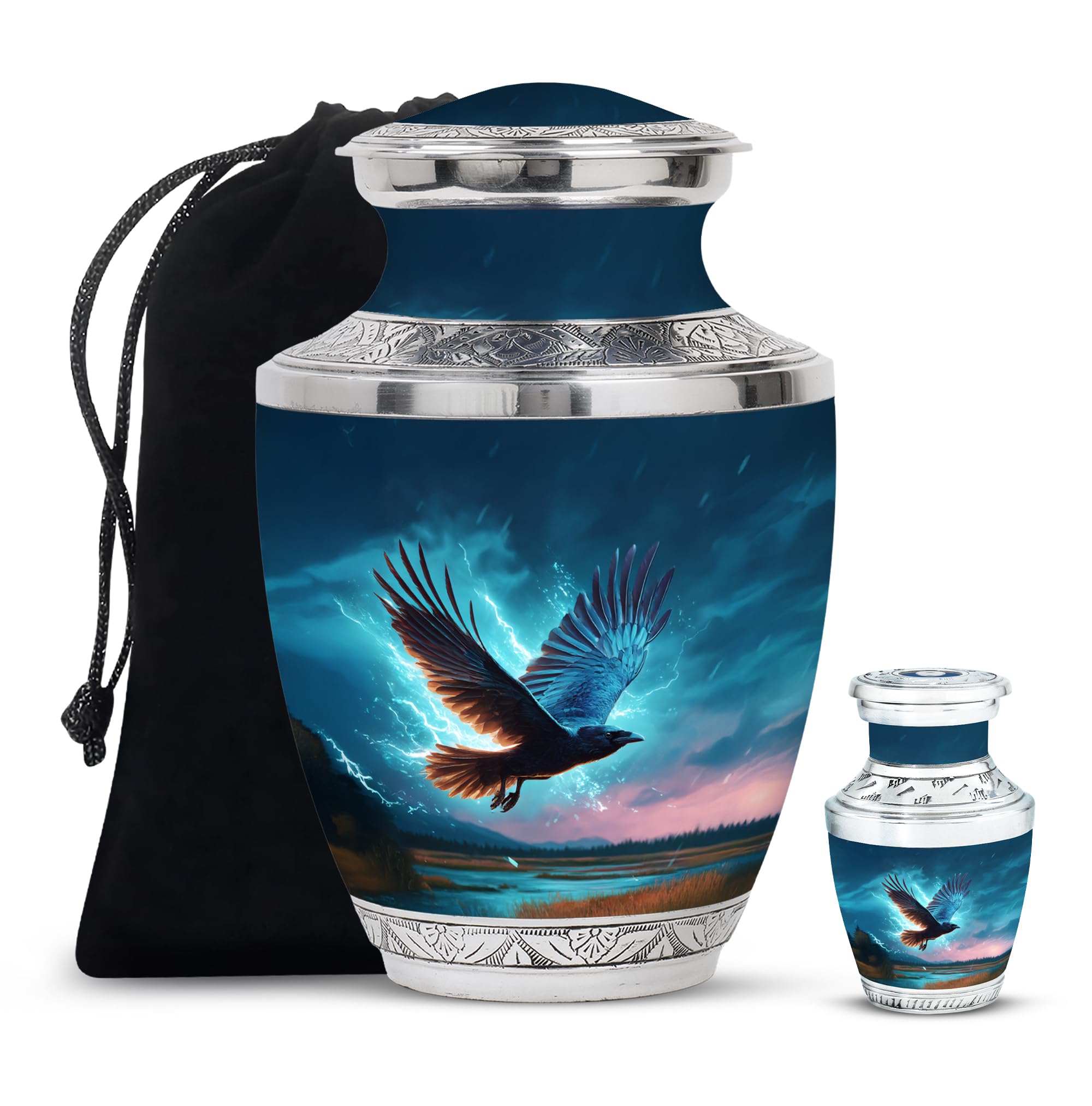 Crow Ashes Keepsake for Family, Funeral & Burial Urns for Ash ...