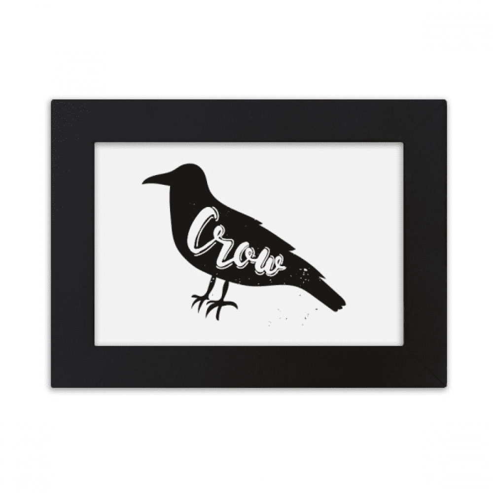 Crow Black And White Animal Desktop Photo Frame Ornaments Picture Art ...