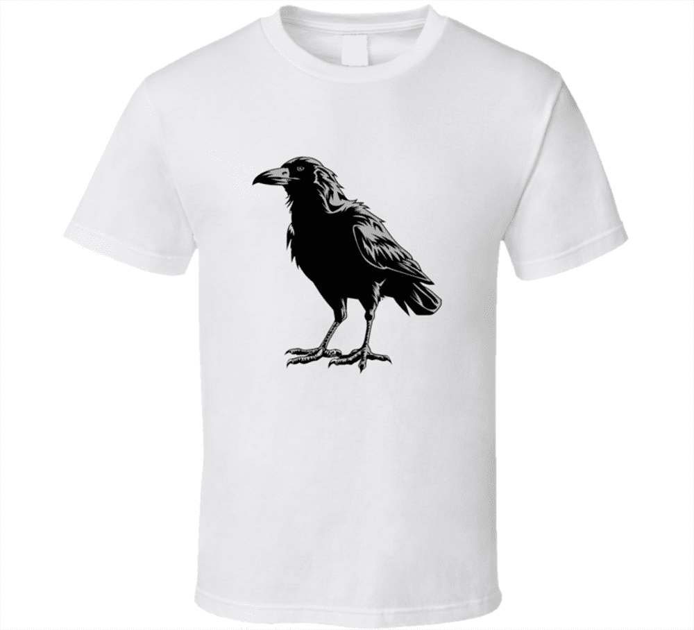 Crow, Black Bird Tattoo Animal Lover vector Nature Father T Shirt Tee ...