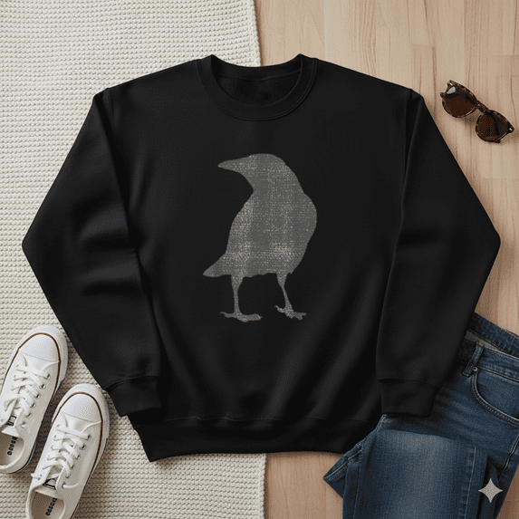 Crow Blackbird Raven Vintage Gothic Bird Watching Nature Fan Graphic ...