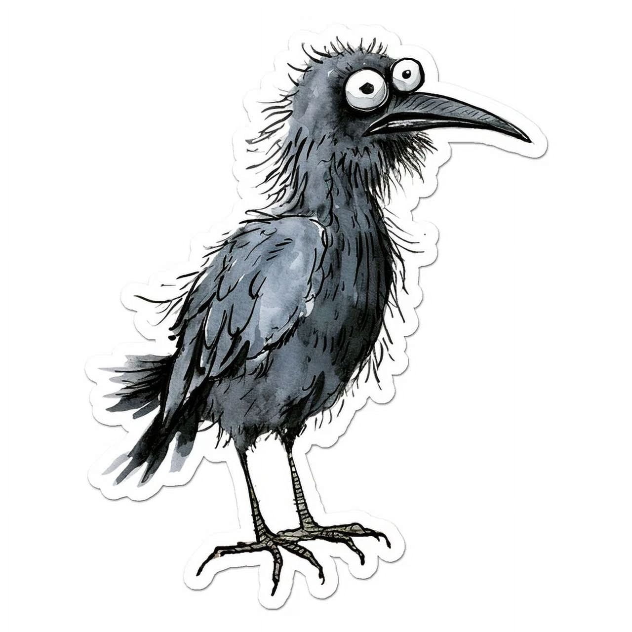 Crow Blackbird Sticker Phone Decal Water Bottle Stickers Car Decals ...