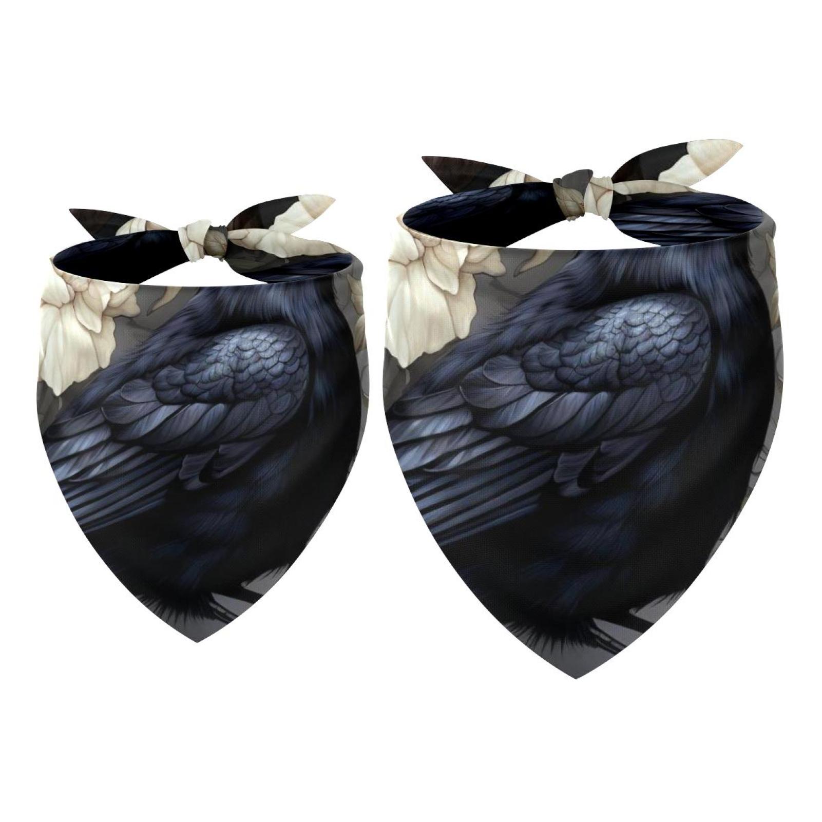 Crow Chic Chiffon Pet Scarf Pack of Two - Light Breathable Collars for Cats and Dogs - 40.6x40 ...
