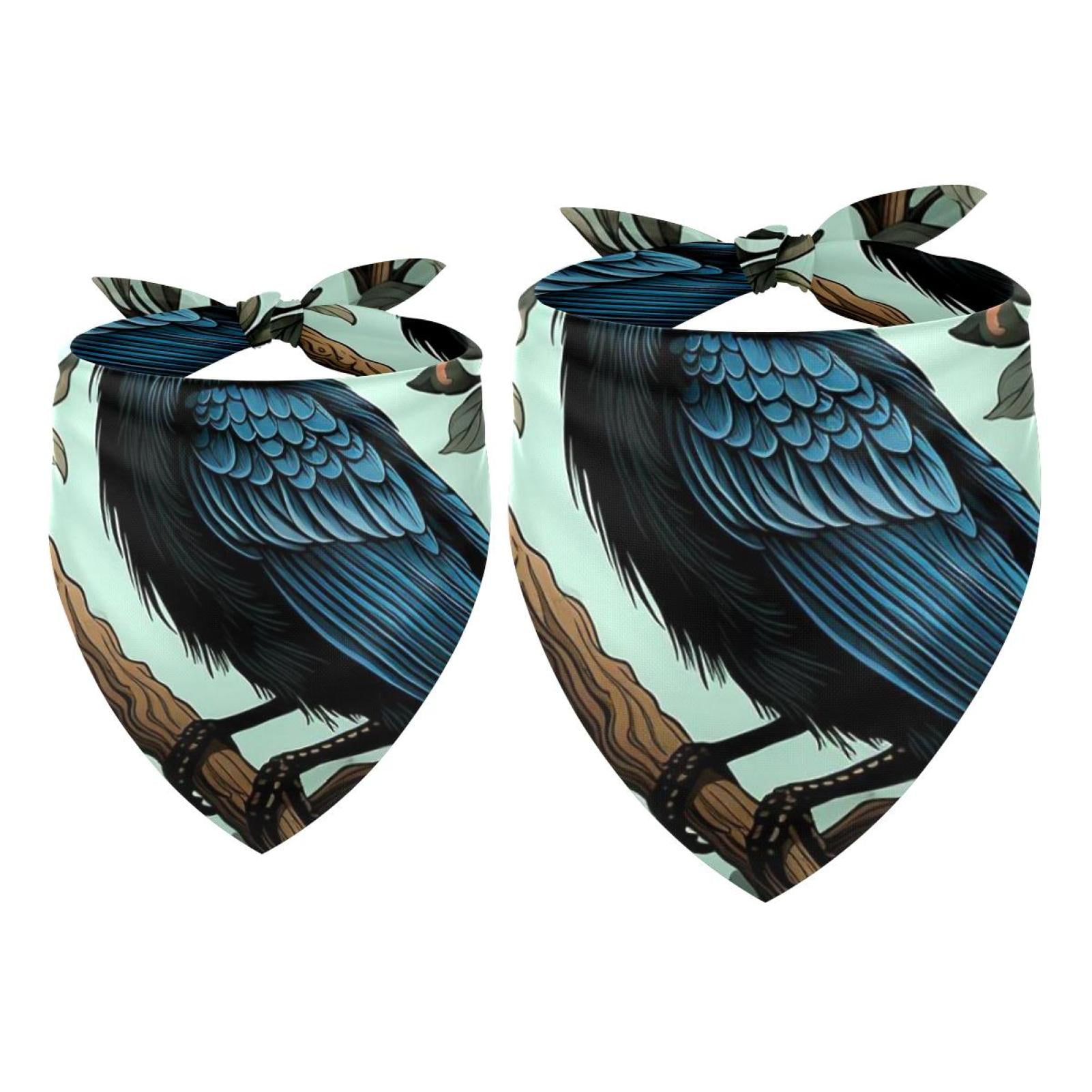 Crow Chiffon Yarn Dog Scarf (Pack of Two) - Breathable and Light Pet Collars for Small to Large ...