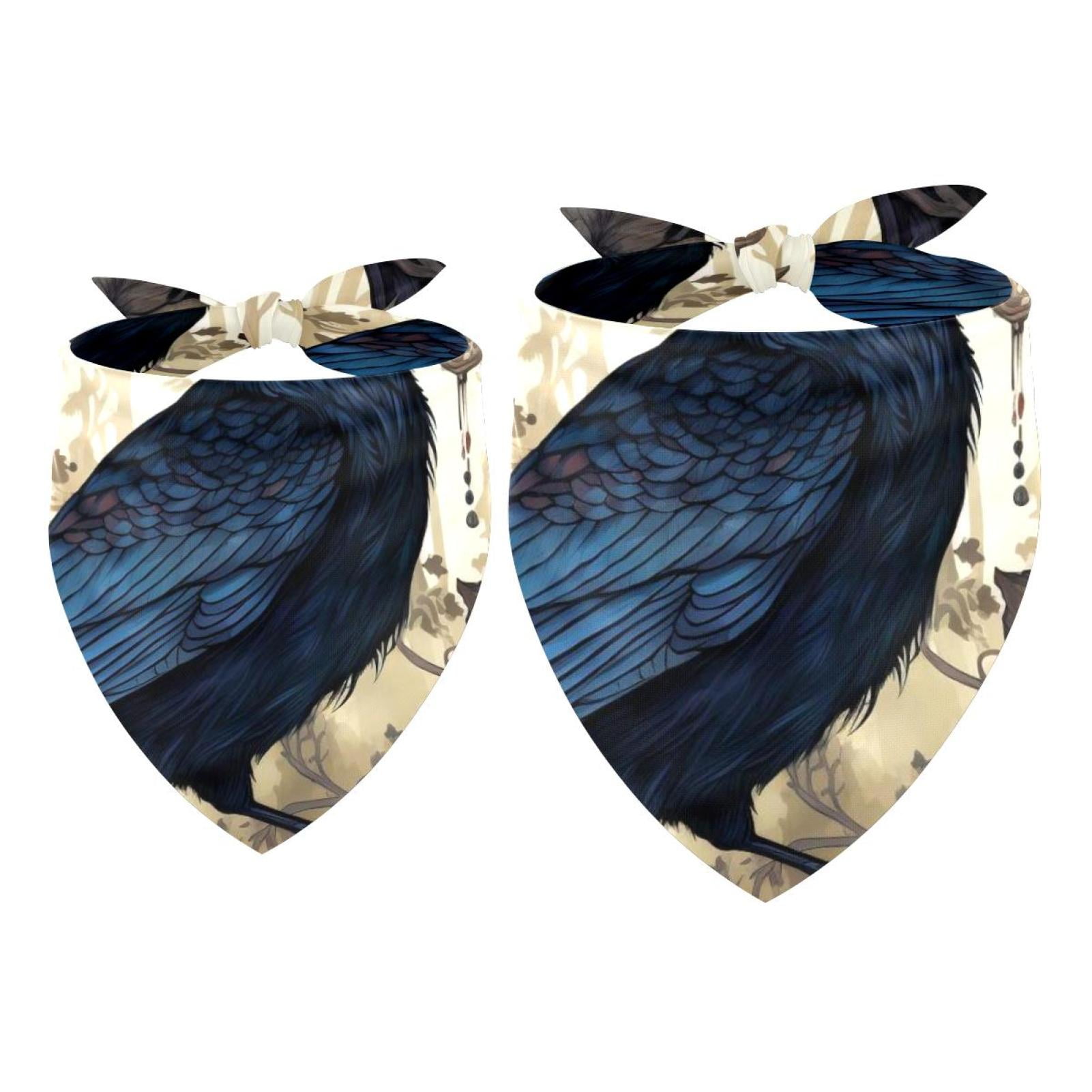 Crow Chiffon Yarn Dog Scarf (Pack of Two) - Breathable and Light Pet Collars for Small to Large ...