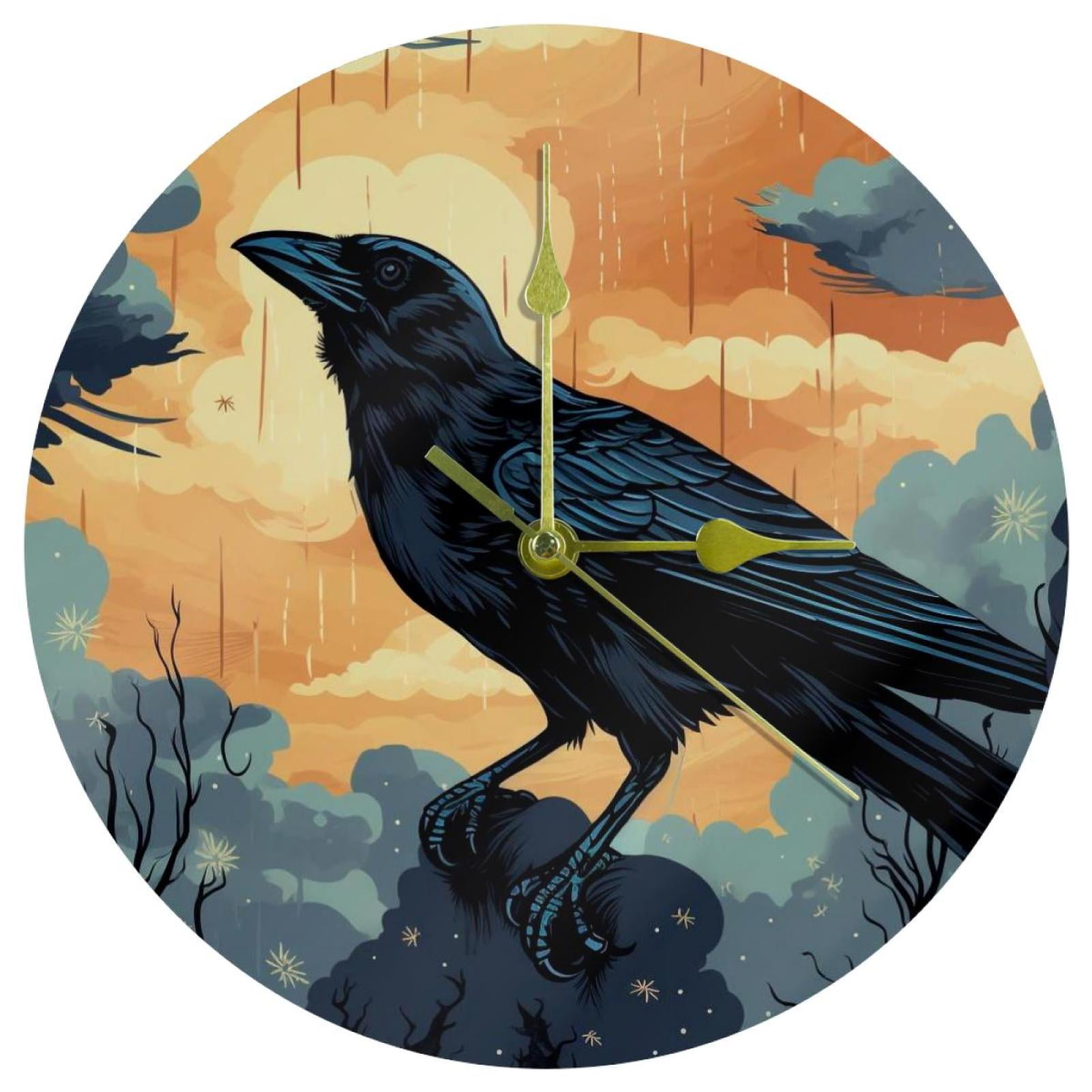 Crow Circular Acrylic Wall Clock - Elegant and Functional Timepiece ...