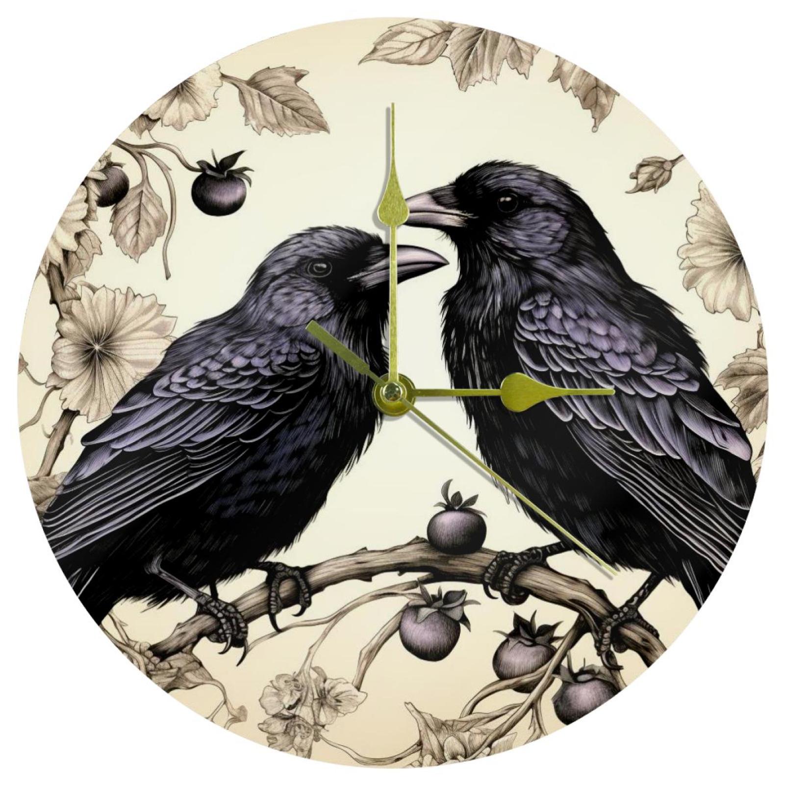 Crow Circular Acrylic Wall Clock - Elegant and Functional Timepiece ...