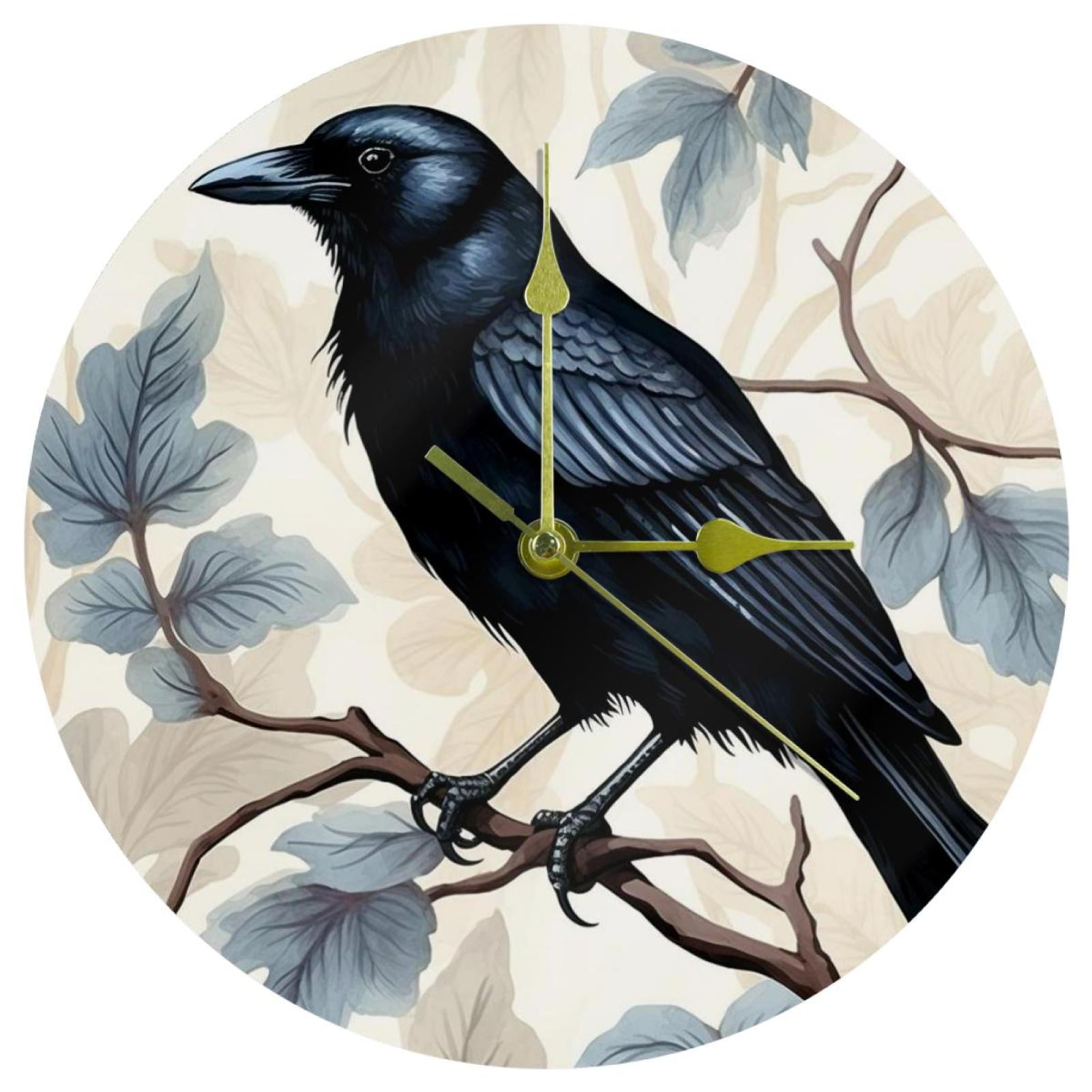 Crow Circular Acrylic Wall Clock - Elegant and Stylish Timepiece for ...