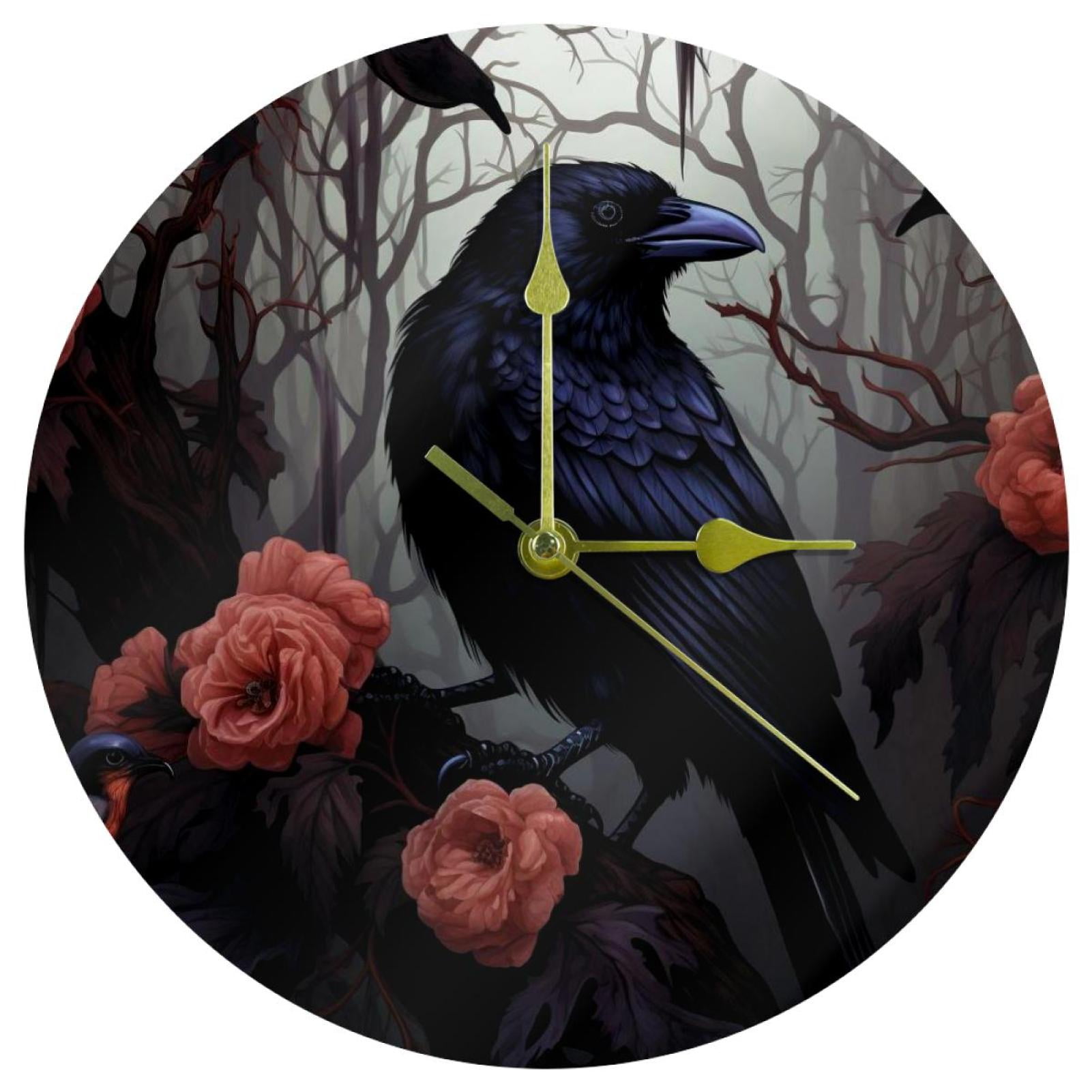 Crow Circular Acrylic Wall Clock - Sleek and Stylish Timepiece for ...