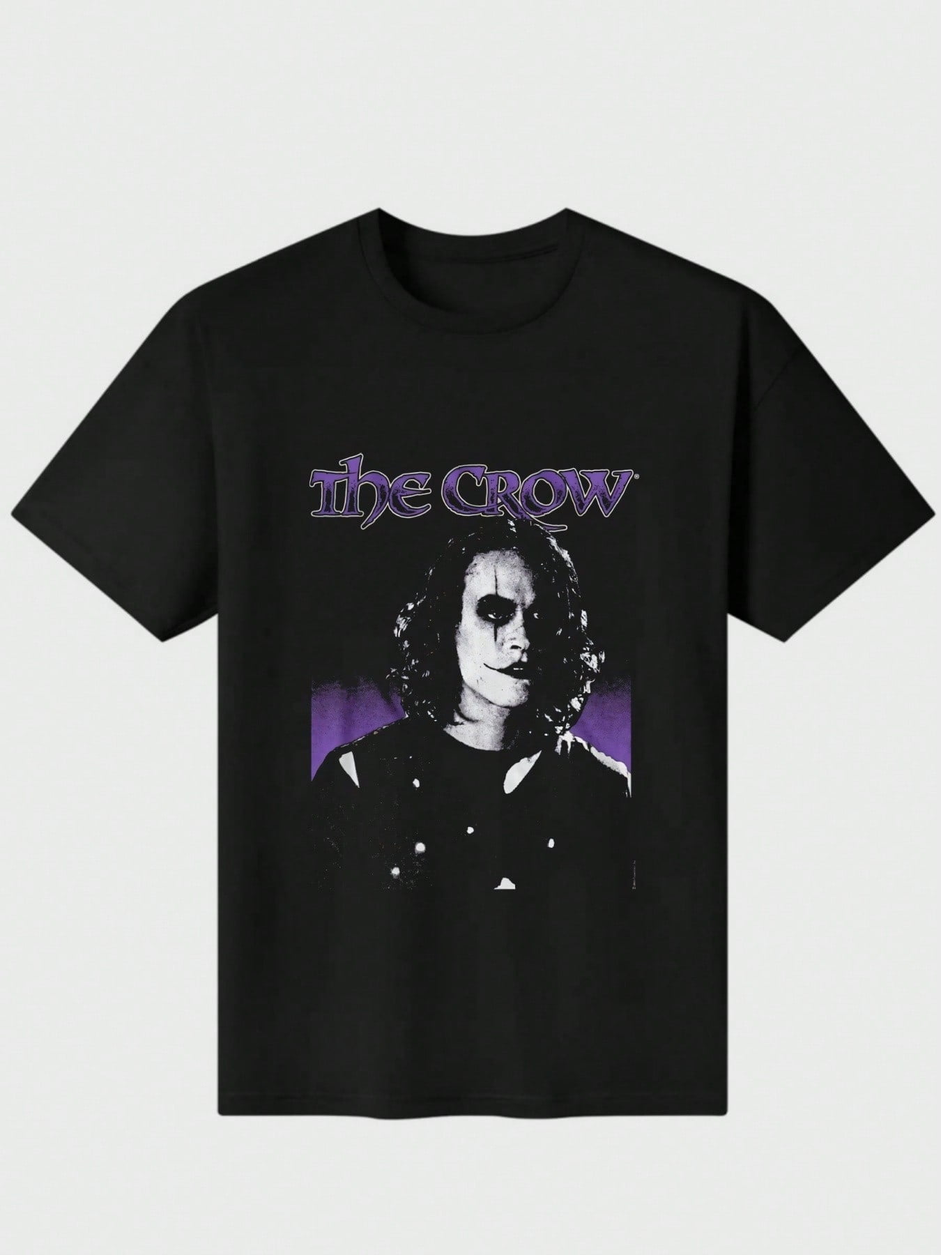 Crow-Clown Closeup Purple Background Print T-Shirt Casual Digital Print ...