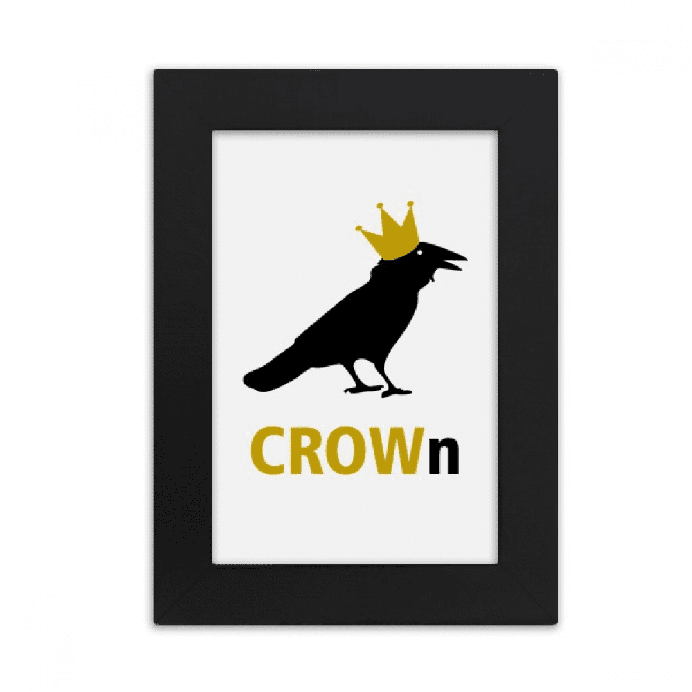 Crow Crown Animal Wing Art Deco Fashion Desktop Photo Frame Picture ...