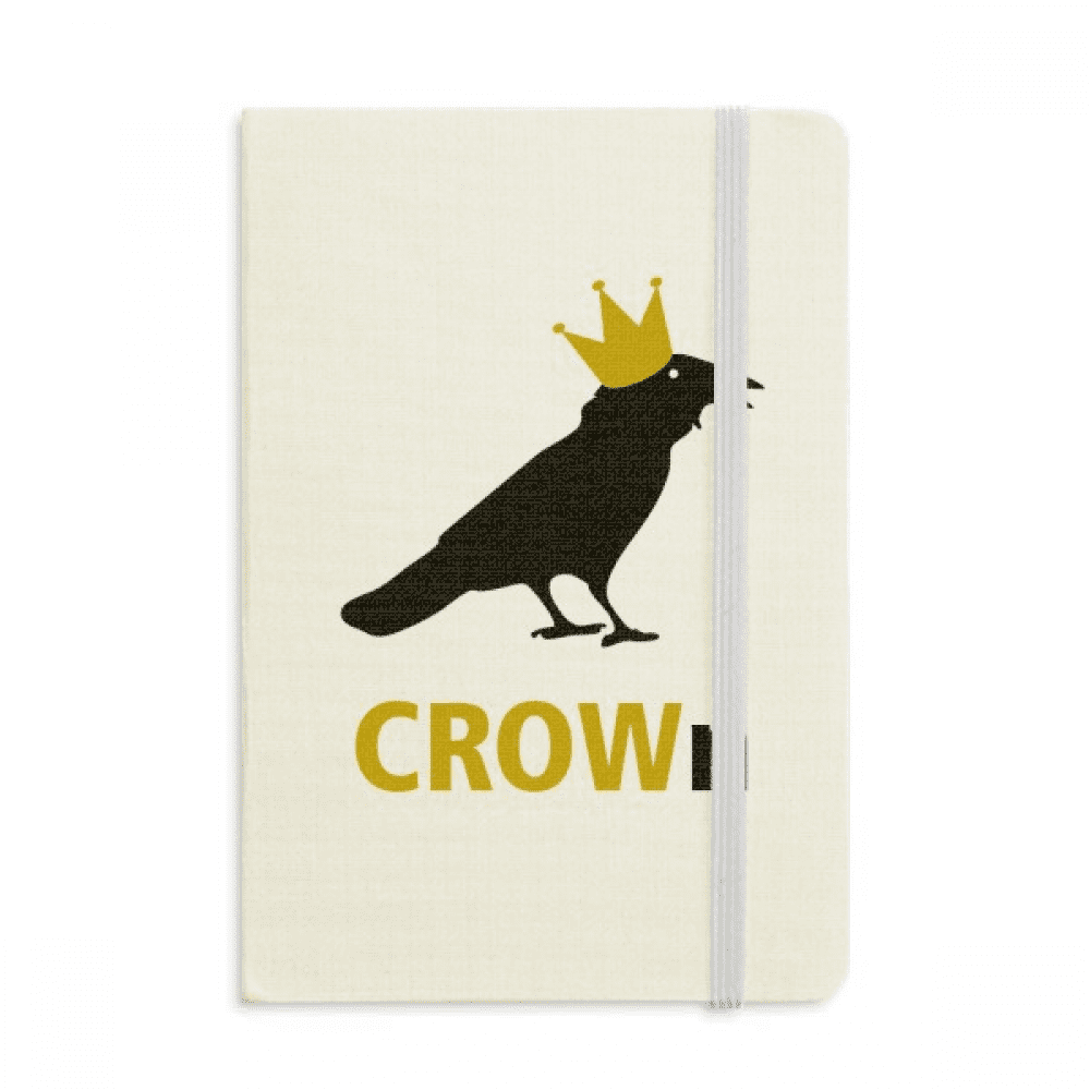 Crow Crown Animal Wing Art Deco Fashion Notebook Official Fabric Hard ...